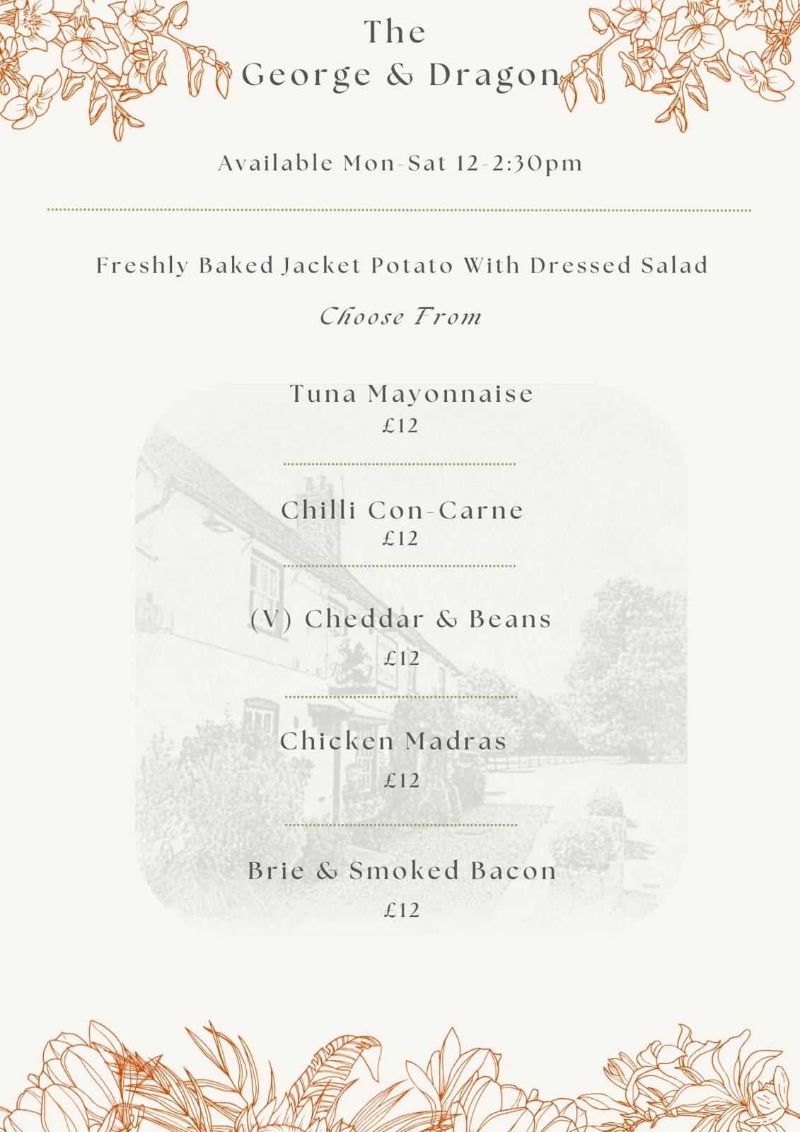 Menus - George + Dragon